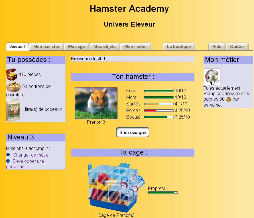Hamster Academy - Game rules - Greeder